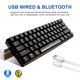 61 Keys bluetooth Wired Dual Mode 60% RGB Mechanical Gaming Keyboard ...