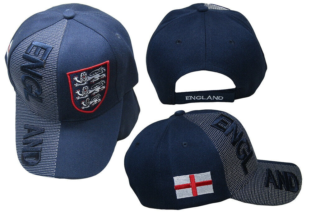 England Navy Blue Letter Crest 3-D Patch On Side Embroidered Hat Cap ...