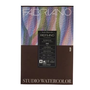 Fabriano Studio Watercolor Pad, Hot-Press, 11" x 14", 140 lb., 12 ...