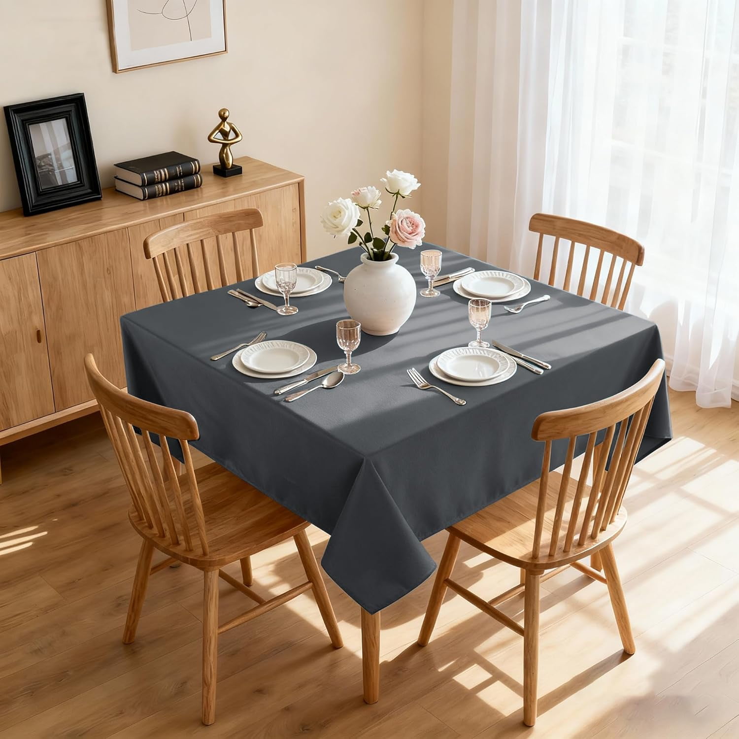 Click here for Unbranded Black Table Cloths Rectangular 60 X 84 I... prices