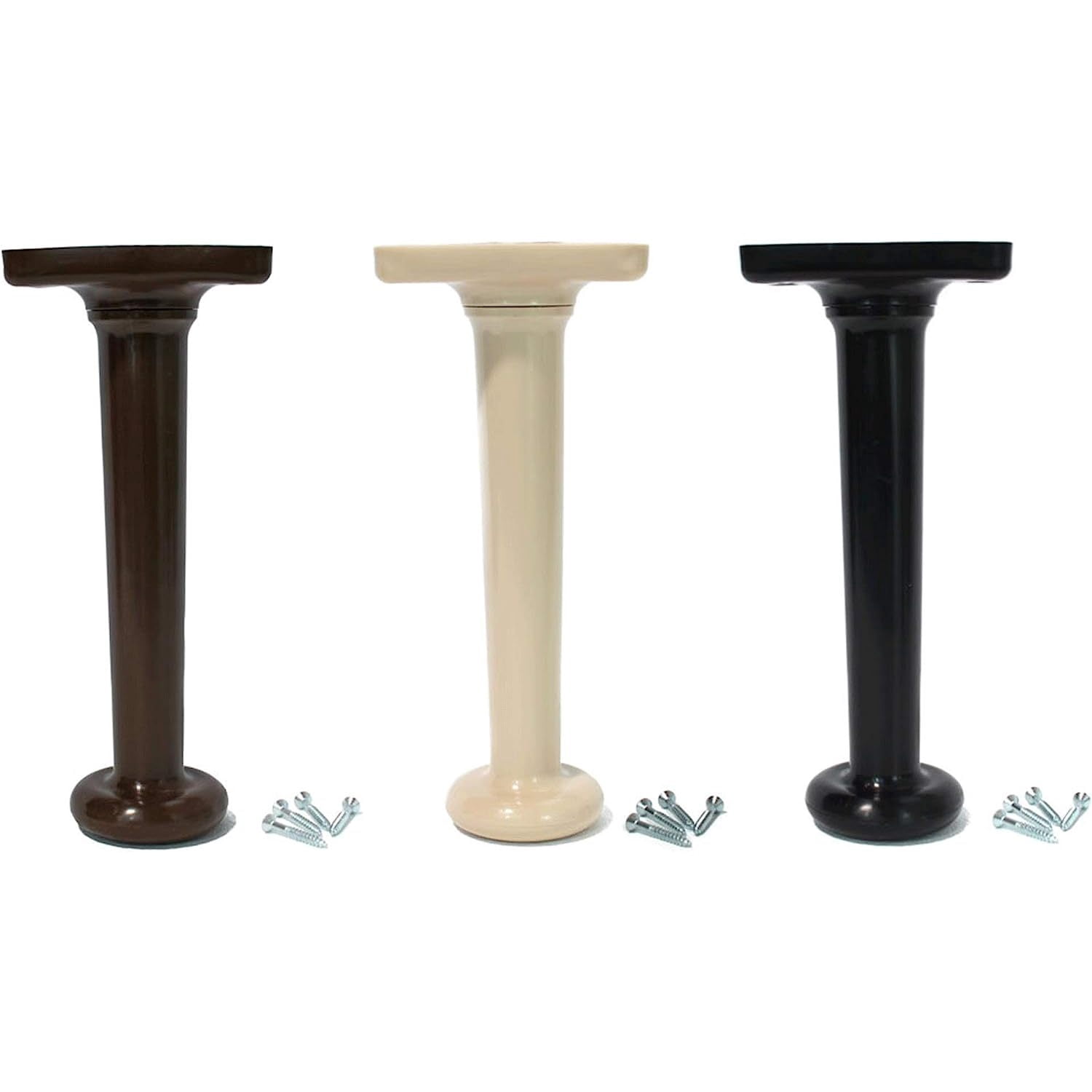Universal Bedlegs 10" 2Pc Plastic Screw-In Legs Set of 12, Walnut ...