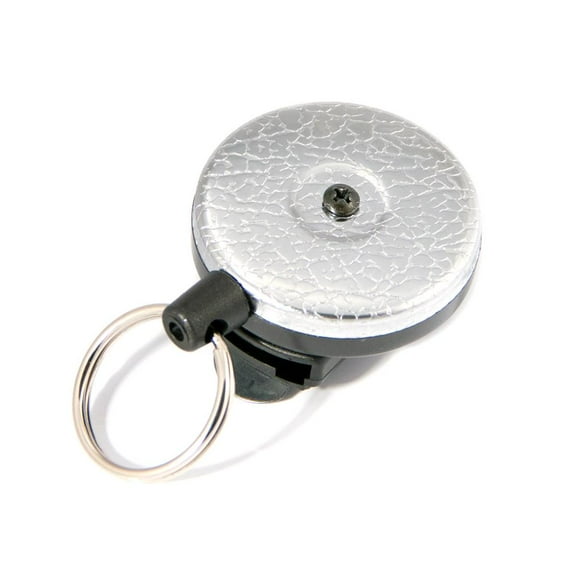 KEY-BAK Original SD Retractable Keychain, 36" Kevlar Cord, Chrome Front ...