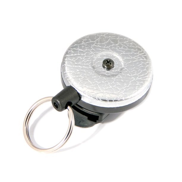 KEY-BAK Original SD Retractable Keychain, 36" Kevlar Cord, Chrome Front ...