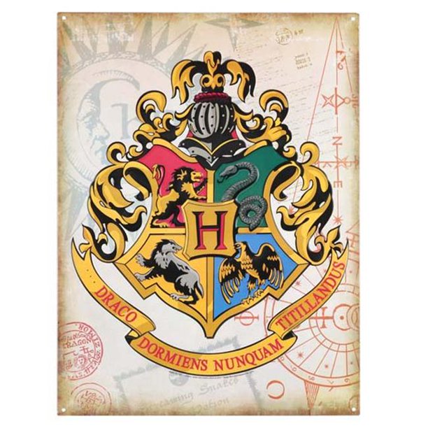 Harry Potter Hogwarts Crest Metal Wall Art