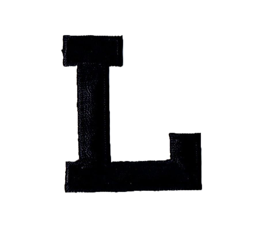 Alphabet Letter - L - Color Black - 2" Block Style - Iron On ...