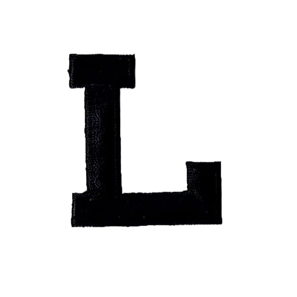 Alphabet Letter - L - Color Black - 2" Block Style - Iron On ...