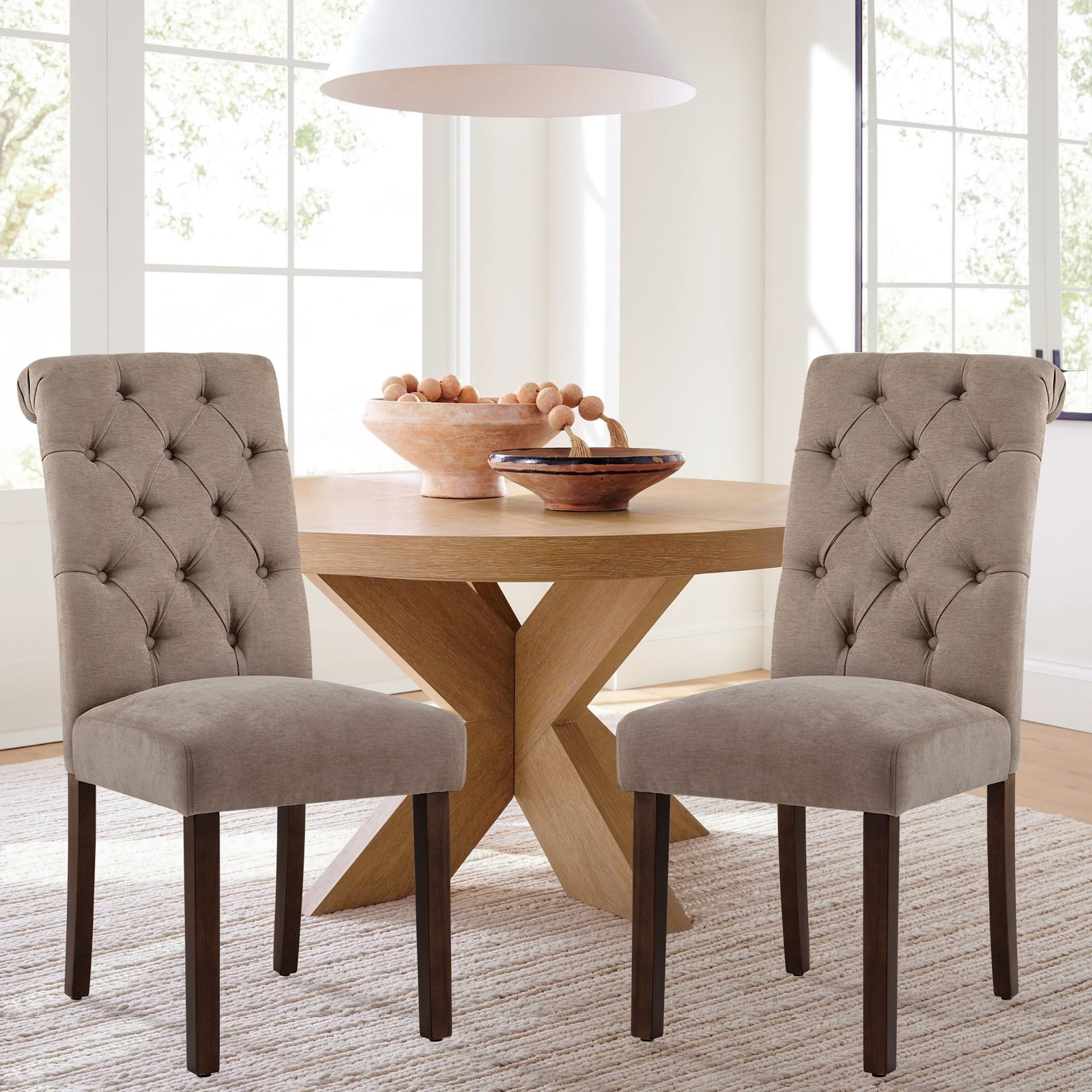 Click here for Malol Tufted Dining Room Chairs Set Of 2  Upholste... prices