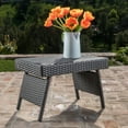 Christopher Knight Home Salem Outdoor Brown Wicker Adjustable Folding ...