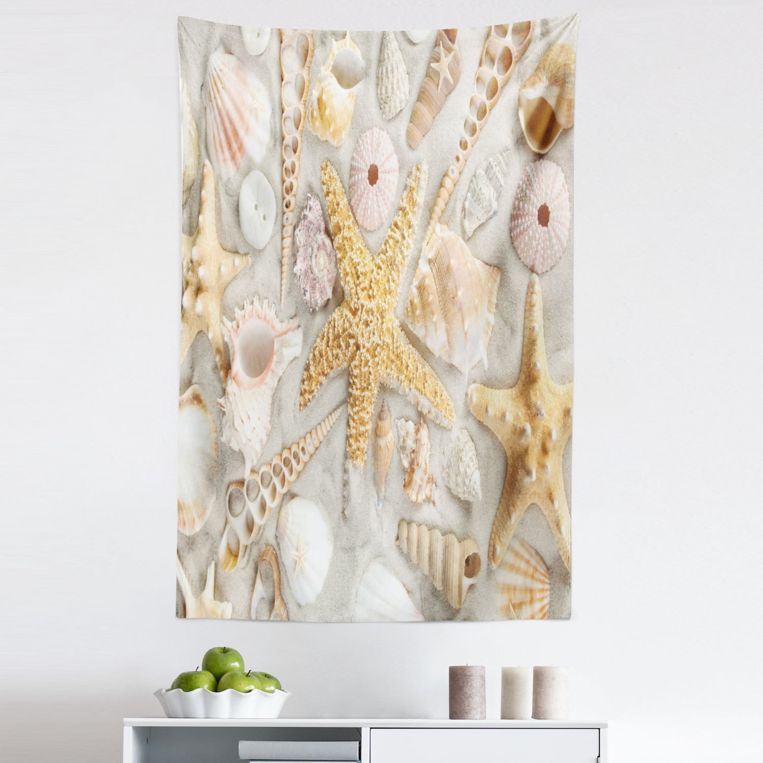 Shell Tapestry, Assorted Seashells in Sandy Beach Summer Vacation ...