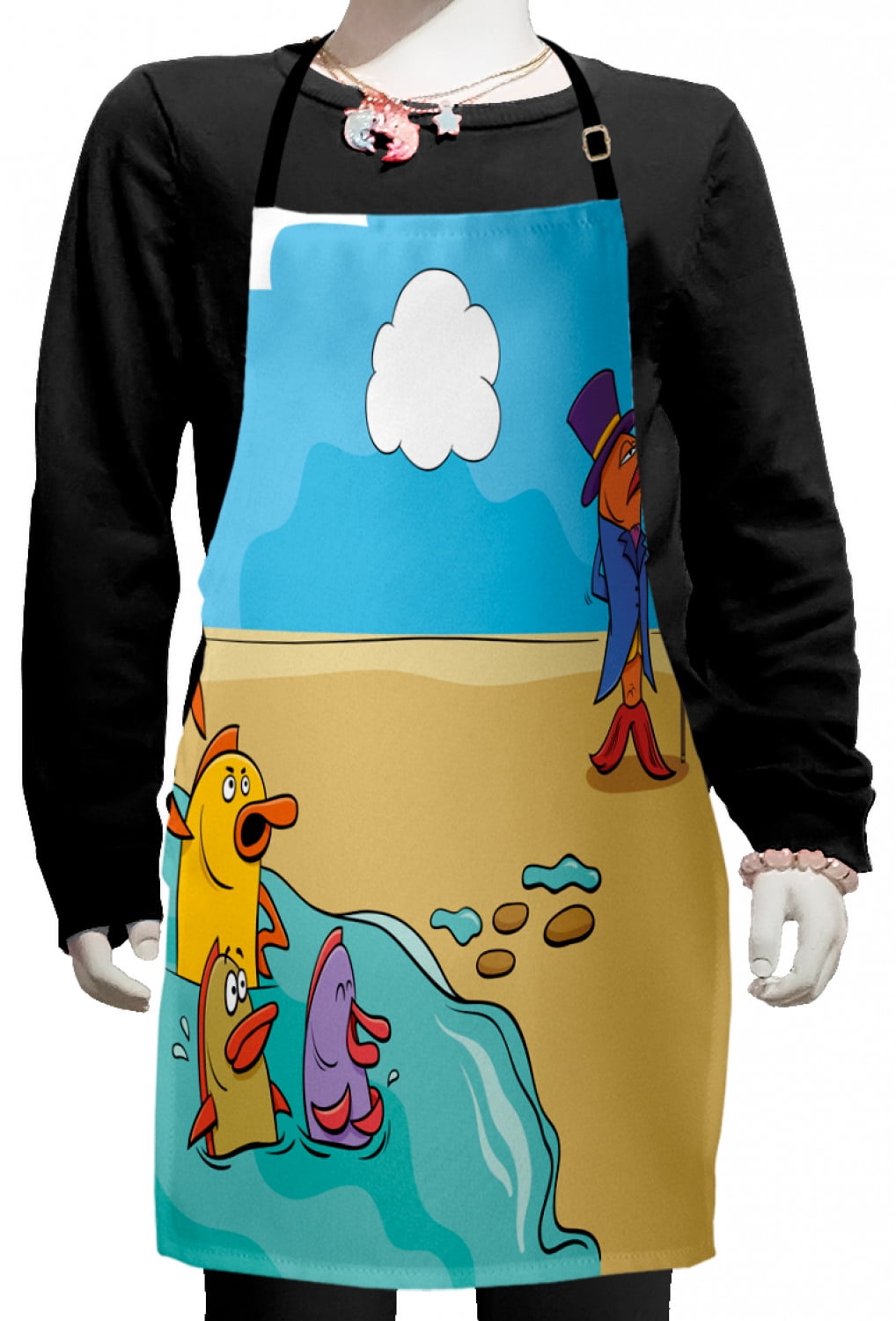 Colorful Kids Apron, Illustration of Humorous Cartoon Concept Funny ...