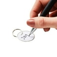 100-Pack White Paper Key Chain Tags with Writeable Labels and Metal ...