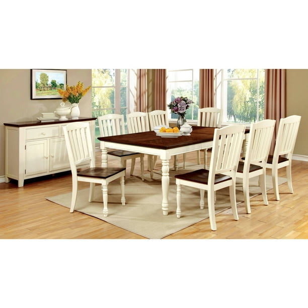 East West Furniture AVGR7-OAK-W 7 Piece Formal Dining Room Set-Oval ...