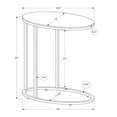 Monarch Accent End Table in Dark Taupe and Chrome - Walmart.com