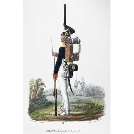 Prussian Soldier, 1830. /Ninfantryman Of The First Battalion Of The ...