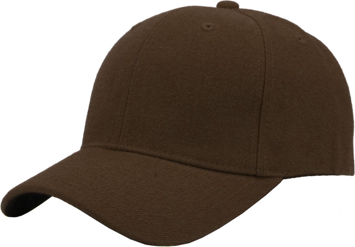 Solid Baseball Cap Velcro Adjustable Closure Plain Dad Hat - Walmart.com