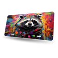 Acrylic Painting Of Colorful Raccoon Playing The Flute Decorative ...
