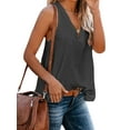 UVN Long Summer Tank Tops for Women, V Neck Sleeveless T Shirts, Loose ...