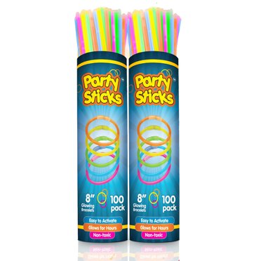 LED Light Sticks Glow Sticks Bulk ,100 Pack 18 inch Multi Color Foam ...