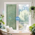 Cameo Green Abstract Art Window Privacy Film, Vintage Linen Greek Key ...