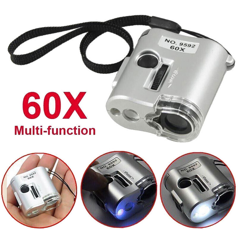 60X Magnifying Loupe Jewelry Jewelers Pocket Magnifier Loop Eye Glass ...