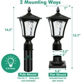 "Pasamic Solar Post Light, Dusk to Dawn Waterproof, Outdoor Garden Pole ...