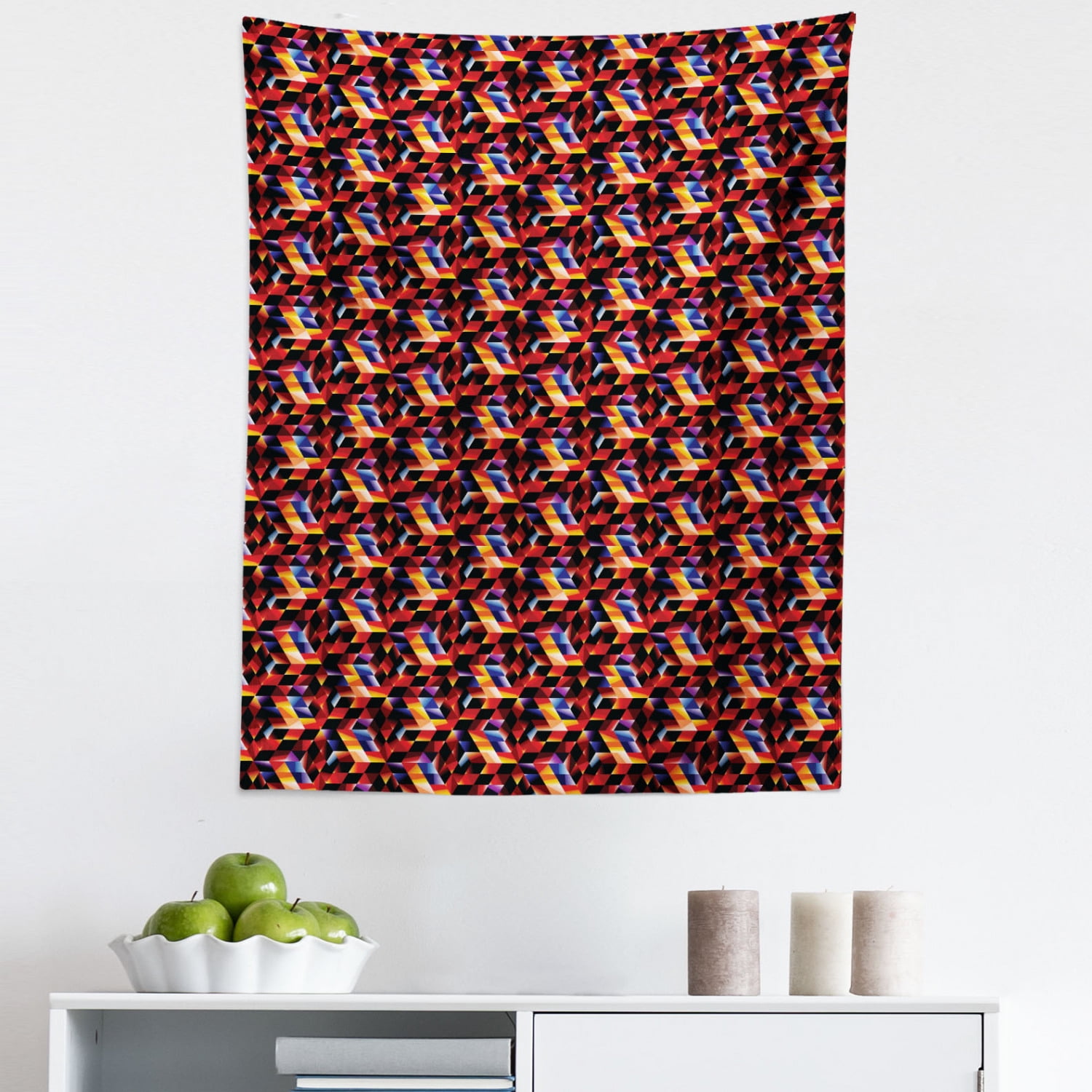 Geometric Tapestry, Futuristic Mosaic with Fractal Look Technology ...