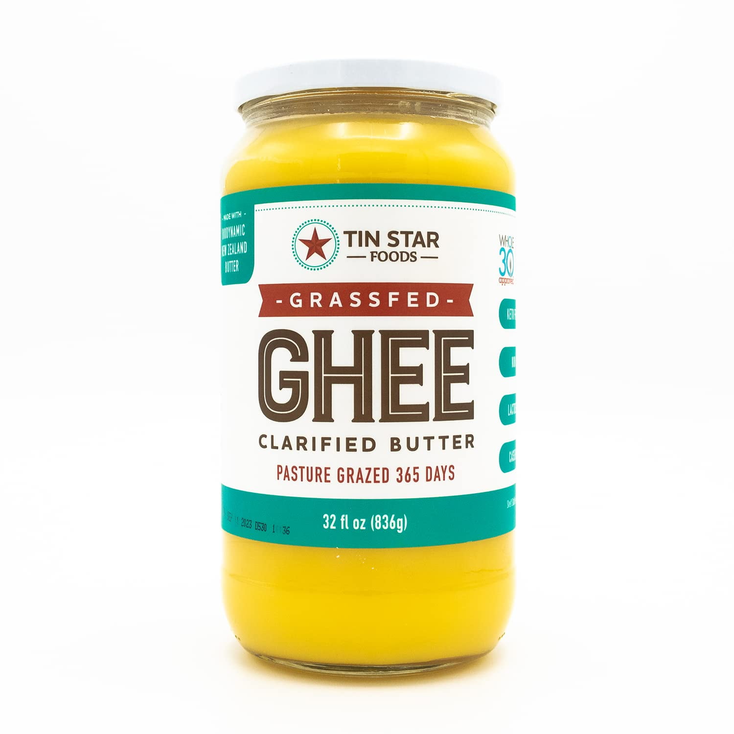 Tin Star New Zealand Organic Grassfed Ghee 32 OZ - Walmart.com