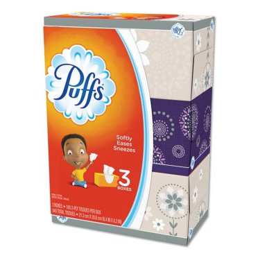 Puffs Plus Lotion Facial Tissues, Cube, 6 Boxes (56 Count Each ...