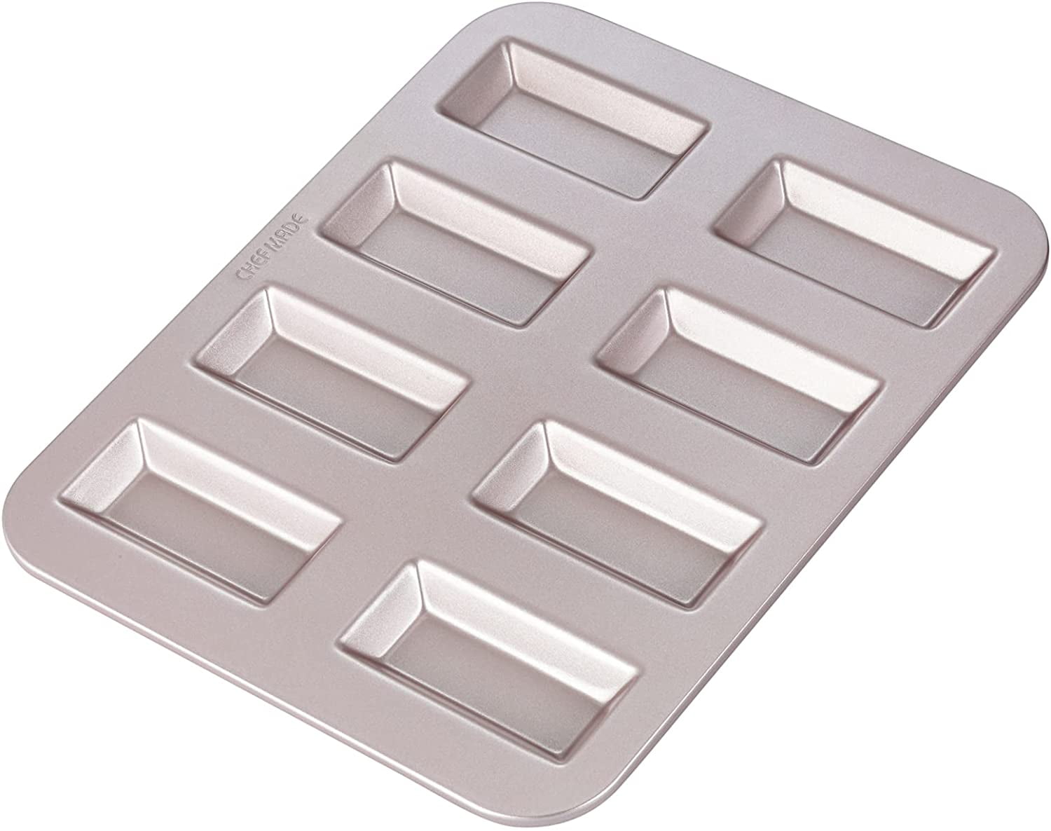 CHEFMADE Financier Cake Pan, 8-Cavity Non-Stick Rectangle Muffin Pan ...
