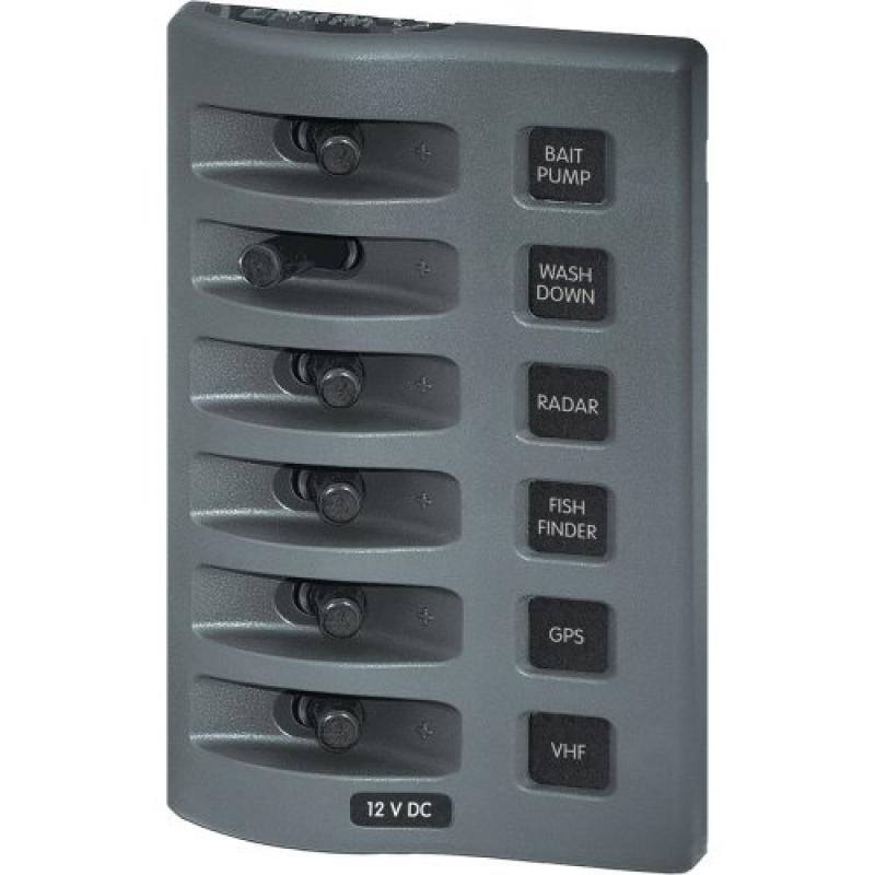 Blue Sea 4307 WeatherDeck® 12V DC Waterproof Switch Panel - 6 Position ...