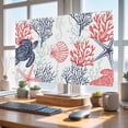 Blue Red Coastal TV Dust Cover,Stretchable TV Screen Desktop Computer ...
