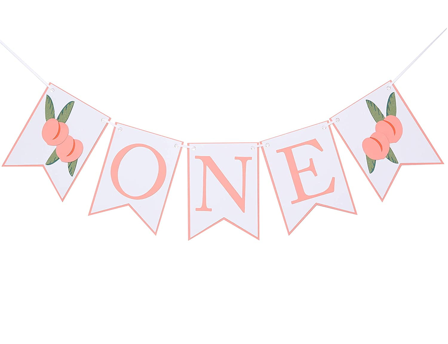 Peach Party Supplies For 1st Birthday - One Peach Birthday Banner For ...