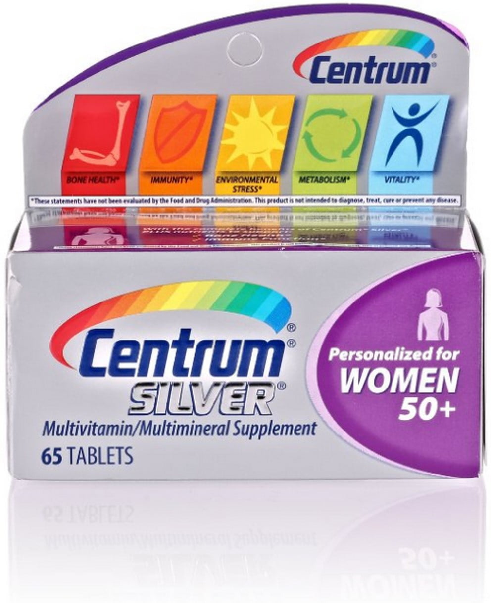 Centrum Silver Women 50+ Multivitamin Tablets 65 ea (Pack of 3 ...