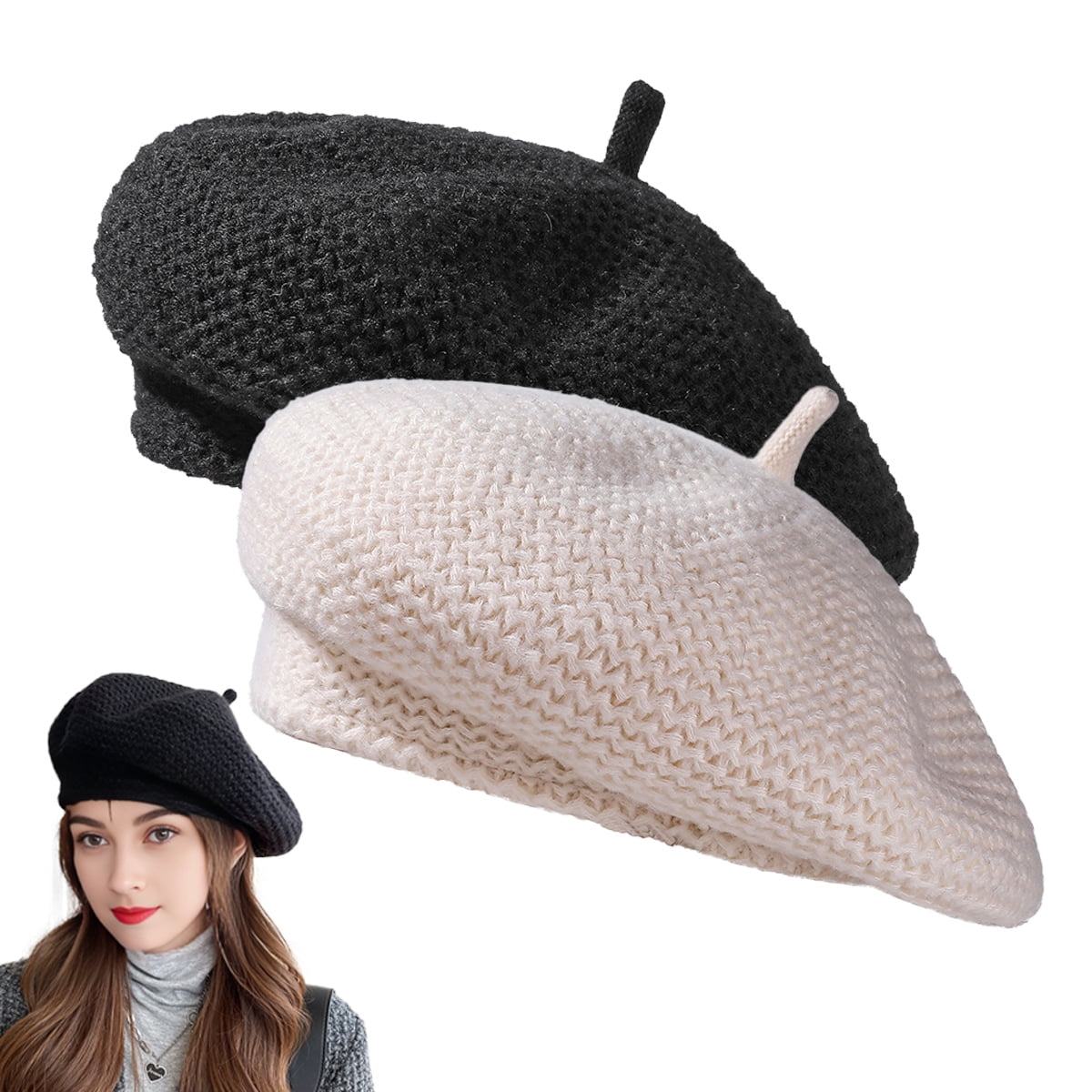 Click here for Leining 2 Pcs French Beret Hat  Womens Plaid Newsb... prices