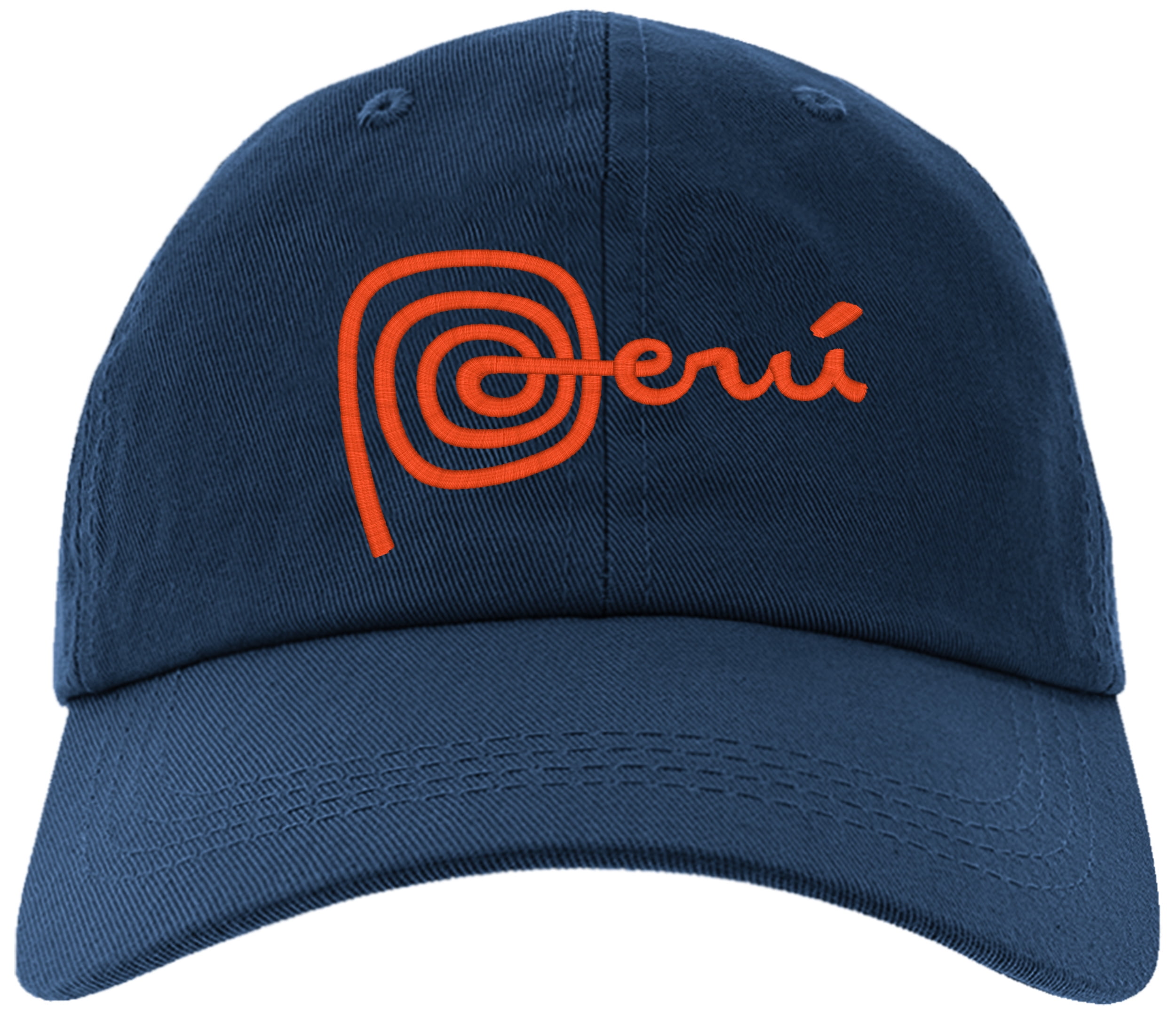 Embroidered PERU National Logo, Adjustable Baseball Cap-EM-0037-Navy ...
