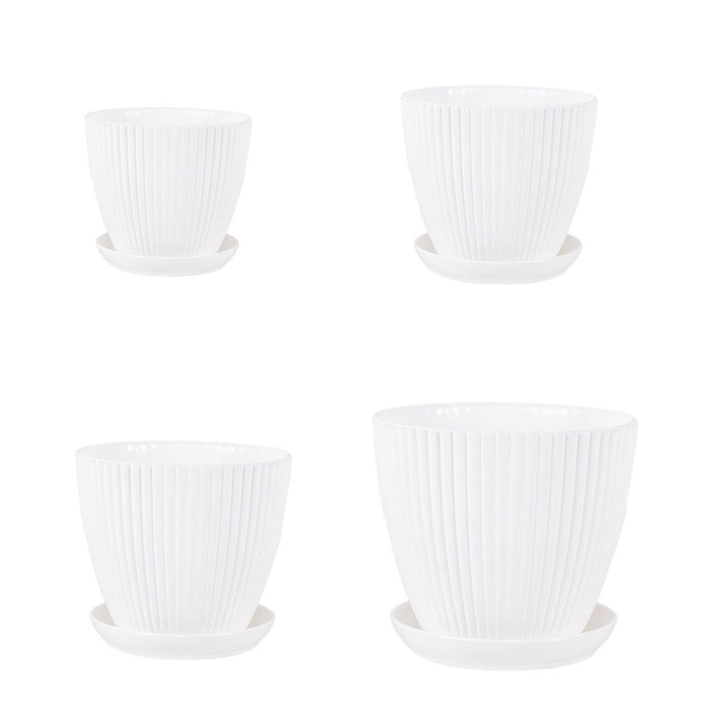 Resin Indoor Planter Flower Pots Wide Mouth Garden Pots for Living Room ...