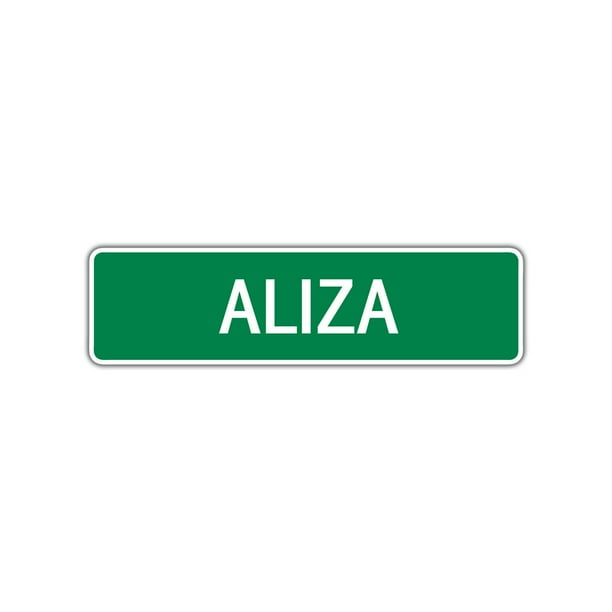 Aliza Girls Children Name Letter Printed Wall Plaque Decoration Label ...