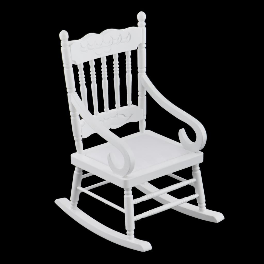 Dolls & Miniatures Dollhouse Miniatures Wooden Arm Rocker Chair ...
