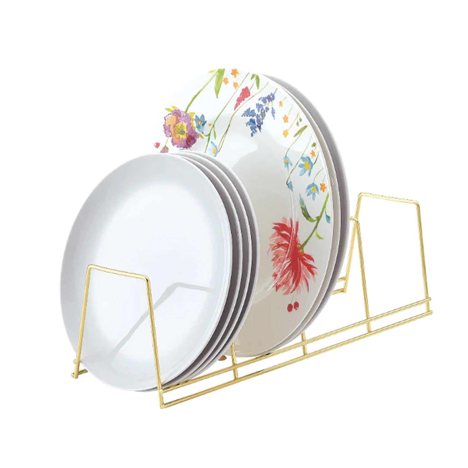 Better Houseware 4-Section Vertical Plate Rack, Gold, 1494/4B - Walmart.com