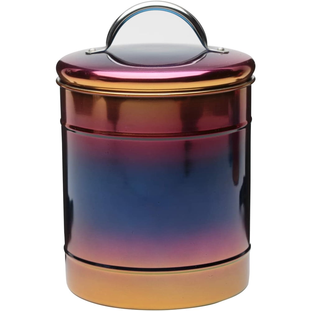 Amici Home Rainbow Storage Canister, Decorative Metal Container, 64 oz ...
