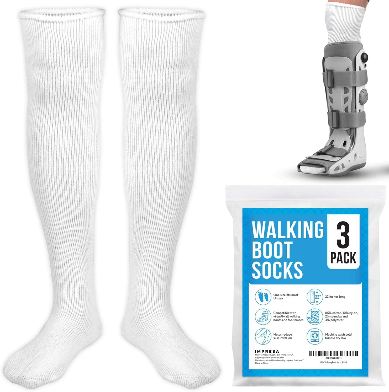 Impresa 3-Pack Unisex Replacement Sock Liner for Aircast Compression ... Impresa 3-Pack Unisex Replacement Sock Liner for Aircast Compression ...