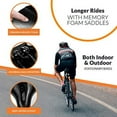 Bikeroo Memory Foam Bike Seat - Comfort Bicycle Saddle for Men and Women - Walmart.com