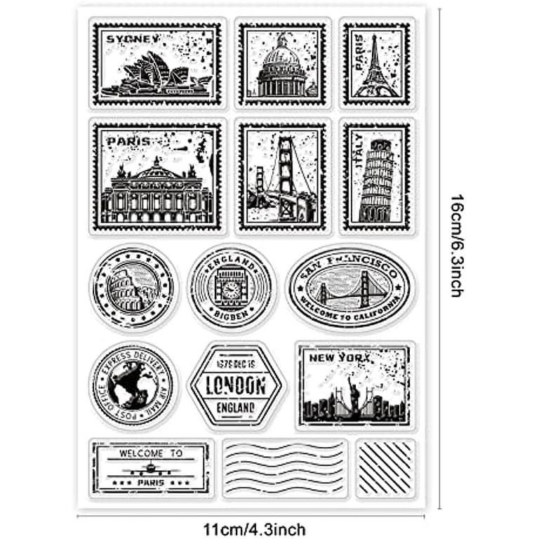 Decorative Rubber Stamps Buildings