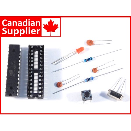 Arduino Atmega328P, Boot Loader + Blink, Bread Board Parts with DIP ...