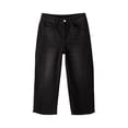 PWPSG Women’s Unrefined-Hem Slim-Fit Denim Capri Pants, High-Rise Waist ...