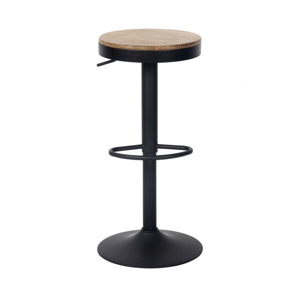 Hunter Black Stool with Walnut Seat (Set of 2) - Walmart.ca
