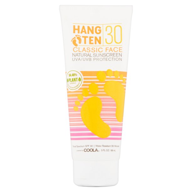 Hang Ten 30 Classic Face UVA/UVB Protection Natural Sunscreen, 3 fl oz ...