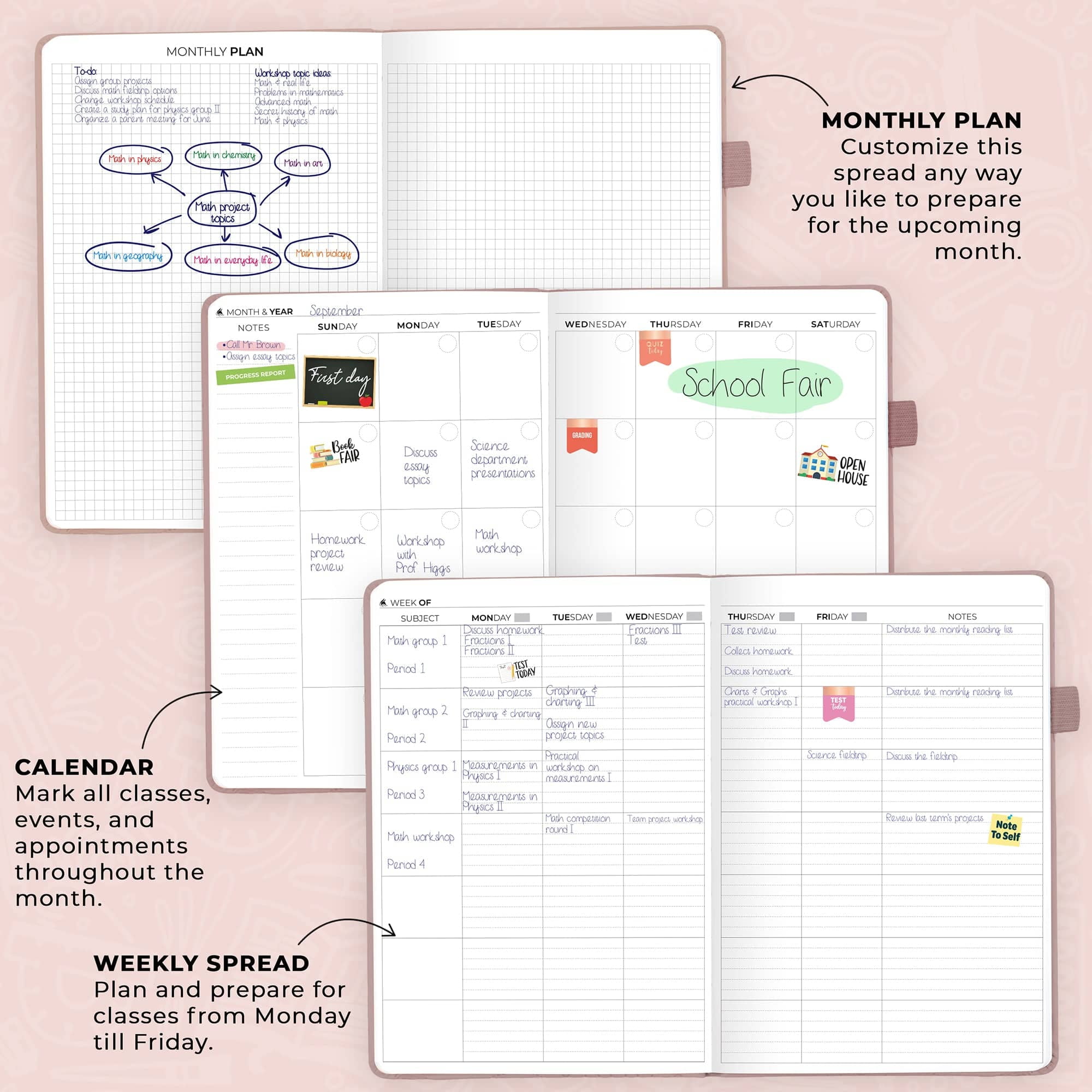 Buy Clever Fox Teacher Planner - Rose Gold at Ubuy Nepal