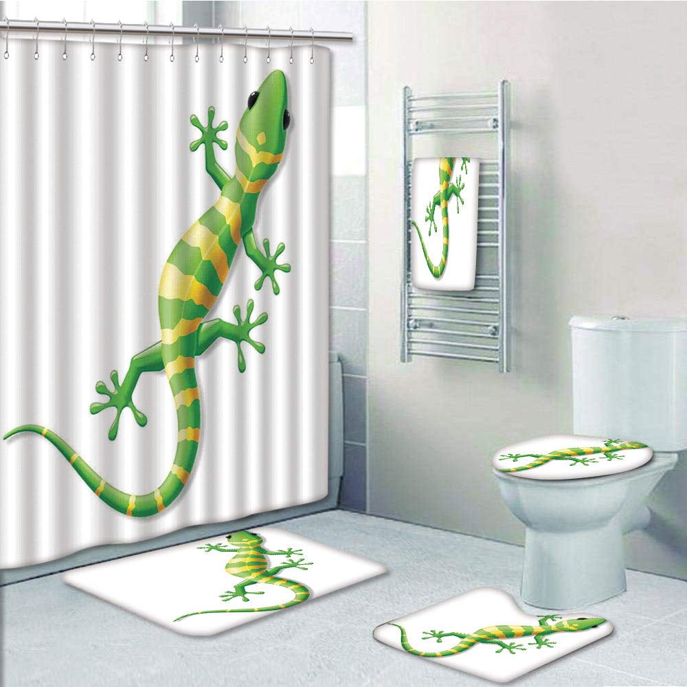 PRTAU Reptile Cartoon Lizard Moving on Ground on Plain Nature Primitive ...