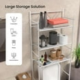 Over-The-Toilet Bathroom Storage Organizer with 3-Tier Shelves and ...